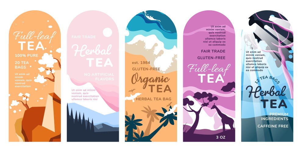 Fresh juice label sticker design natural drink Vector Image
