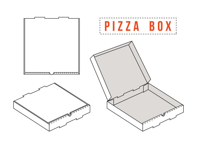 Pizza Box Template Vector Images (over 2,100)