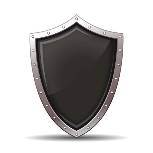 Metal shield Royalty Free Vector Image - VectorStock