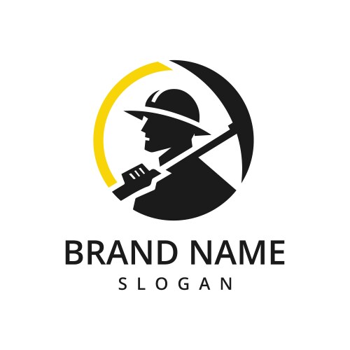 Digging logo design template mining icon Vector Image