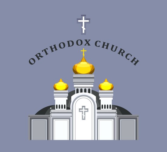 Orthodox church buildings Royalty Free Vector Image