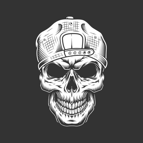 Skull head cap Royalty Free Vector Image - VectorStock