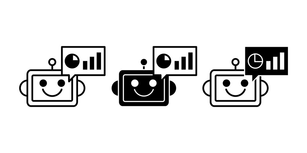 AI Prediction Icons - Data Analysis – Royalty-Free Vector | VectorStock