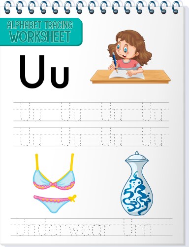 Letter maze w this worksheet helps kids recognize Vector Image