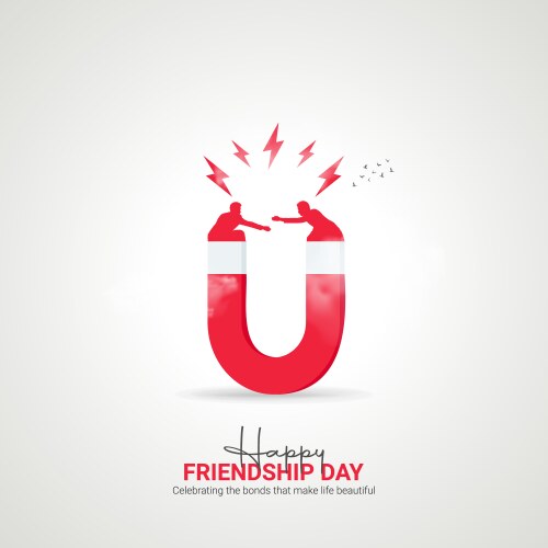 Happy friendship day creative ads design friends Vector Image