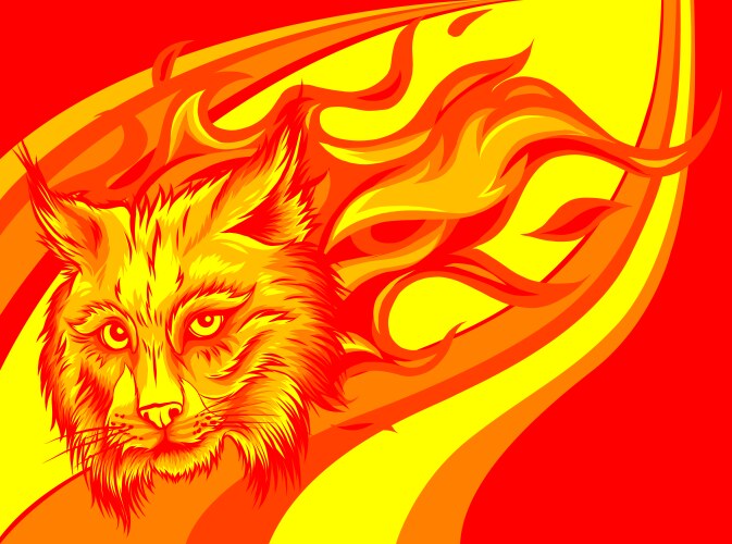 Lynx abstract neon multicolored portrait Vector Image