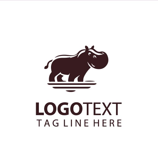 Hippo logo Royalty Free Vector Image - VectorStock