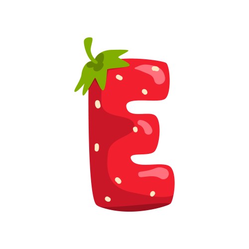 Letter donut alphabet on white Royalty Free Vector Image