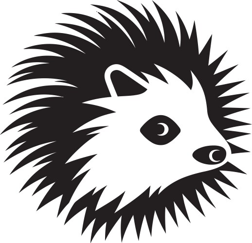 Black porcupine spike premium mark Royalty Free Vector Image