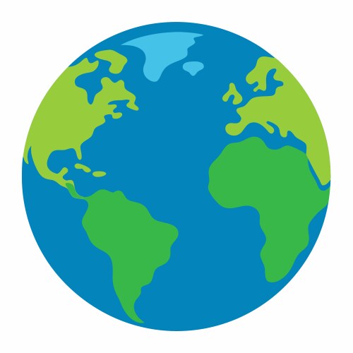 Simple earth globe Royalty Free Vector Image - VectorStock