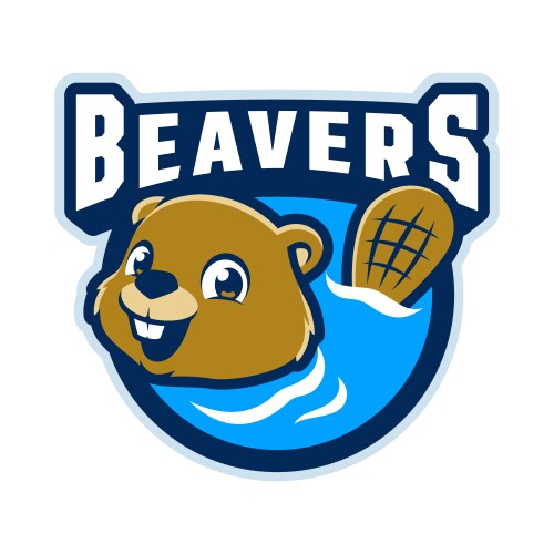 Heating and cooling penguin mascot logo Royalty Free Vector