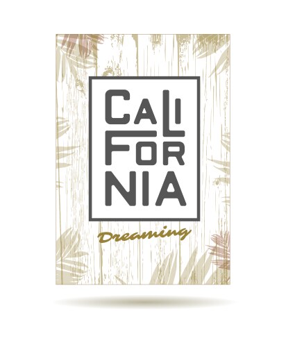 California slogan for t-shirt typography Vector Image