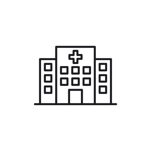 Hospital icon isolated on white background Vector Image