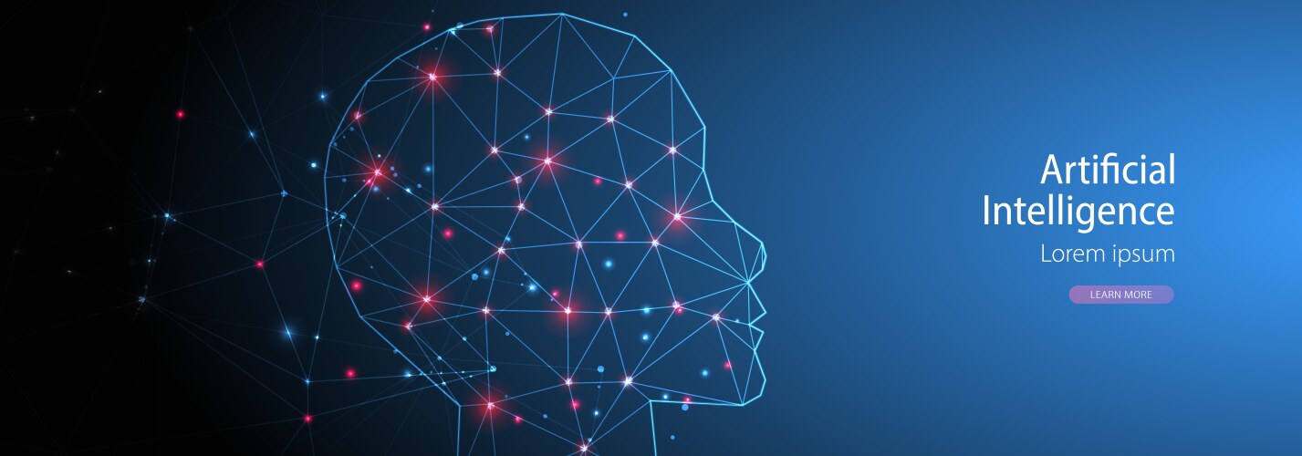 Artificial intelligence concept creative brain Vector Image