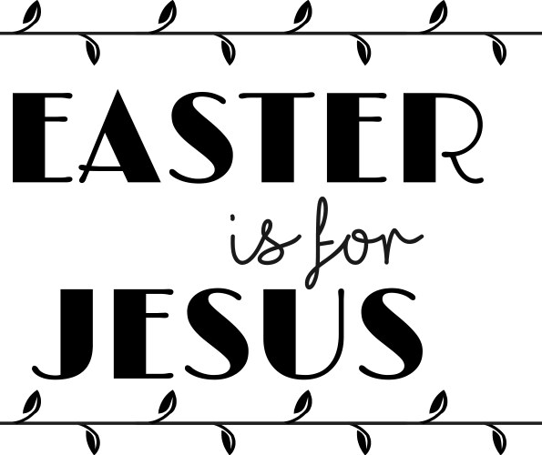 Christian typography design for sticker Royalty Free Vector