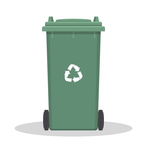 Colorful cartoon open dumpster side view Vector Image