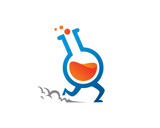 Creative lab abstract logo Royalty Free Vector Image