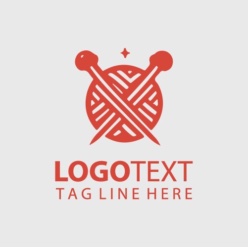 Knitting logo Royalty Free Vector Image - VectorStock