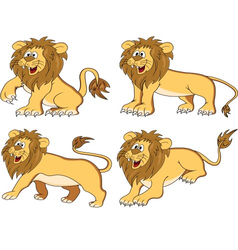 Lion cartoon Royalty Free Vector Image - VectorStock