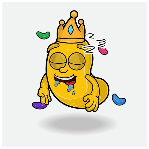 Candy mascot cartoon with sleep expression Vector Image