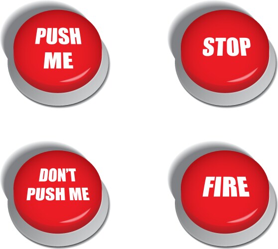 Press me button Royalty Free Vector Image - VectorStock