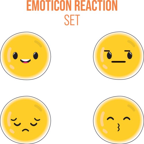 Emoji icons set Royalty Free Vector Image - VectorStock