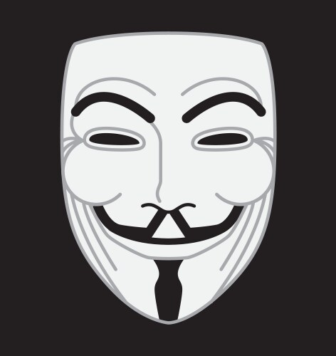 Anonymous mask Royalty Free Vector Image - VectorStock