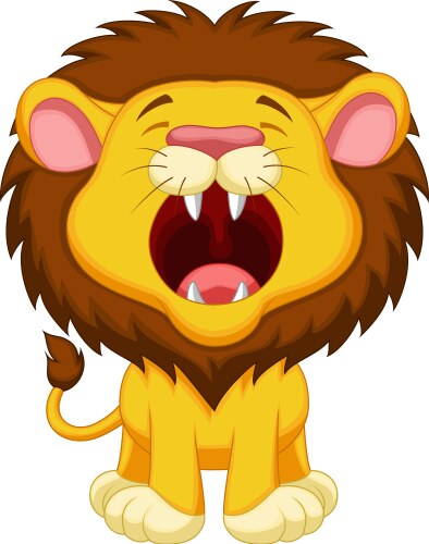 Cartoon lion Royalty Free Vector Image - VectorStock
