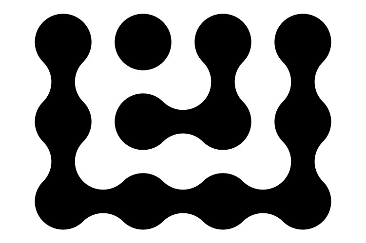 Metaball round simple blob morph balls abstract Vector Image