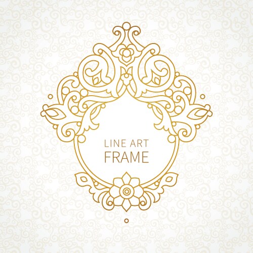 Decorative line art frames for design template Vector Image