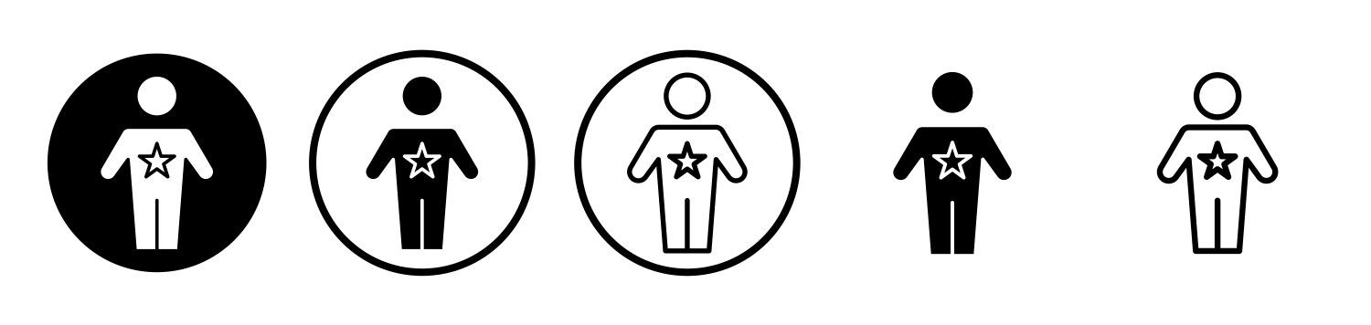 Good human icon set on white background Royalty Free Vector