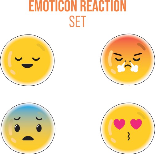 Emoji icons set Royalty Free Vector Image - VectorStock
