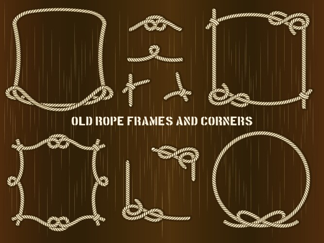Rope frames set Royalty Free Vector Image - VectorStock