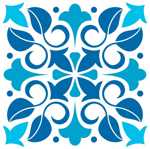 Moroccan azulejo tile patterns majolica ornament Vector Image