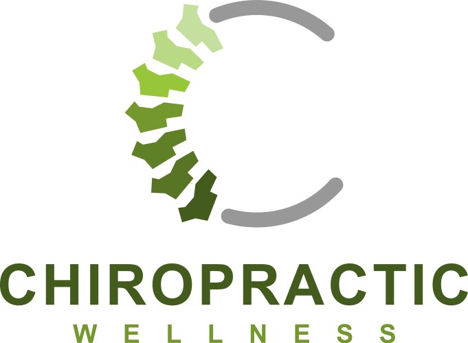 Chiropractic physiotherapy logo design creative Vector Image