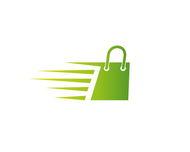 Creative abstract shopping bag check logo design Vector Image