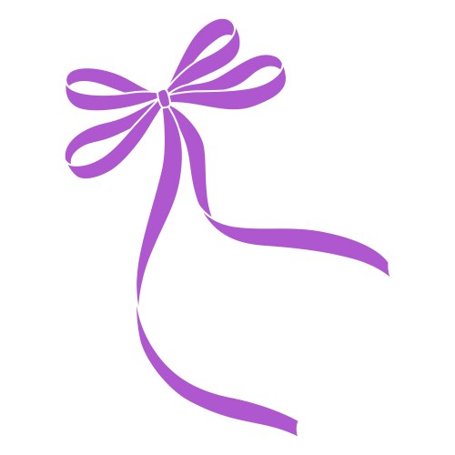 Curly ribbon with bow beautiful decorative Vector Image