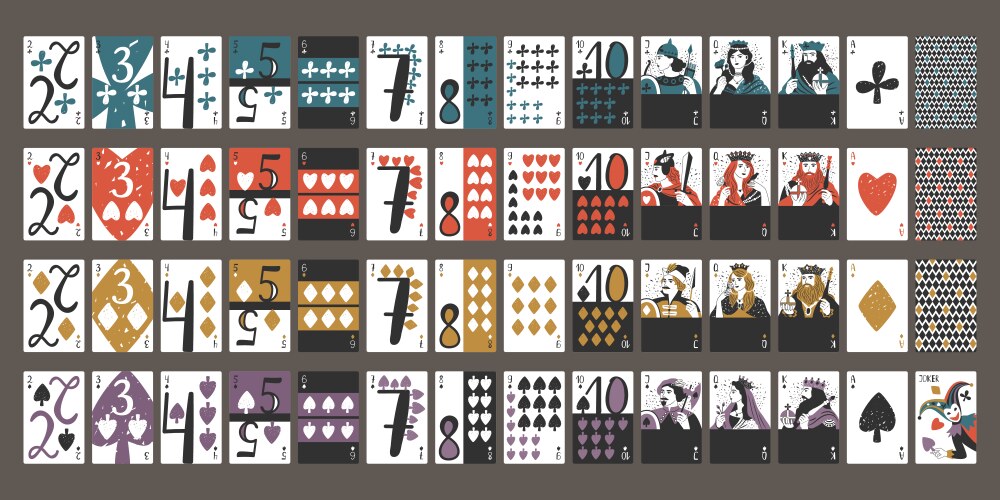 Playing Cards Full Set Vector Images (over 1,600)