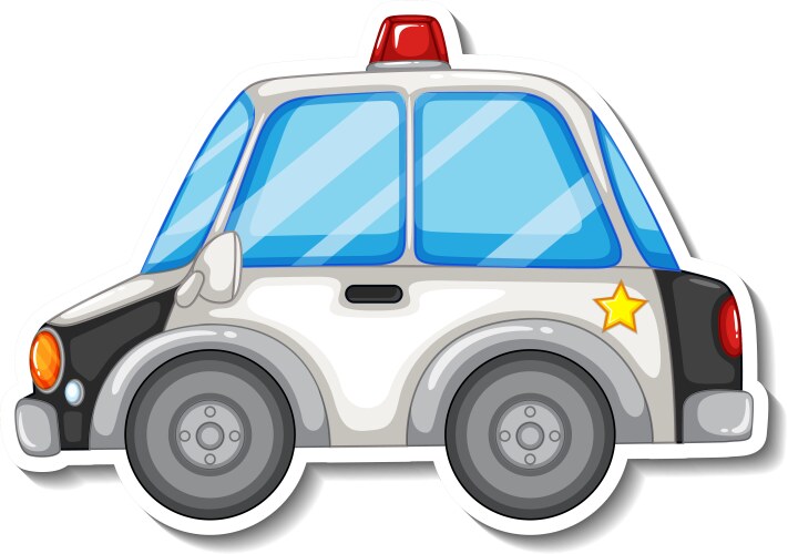Police car cartoon Royalty Free Vector Image - VectorStock