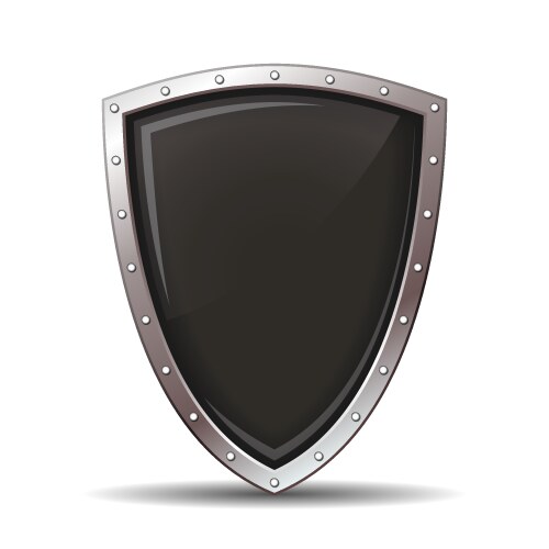 Metal shield Royalty Free Vector Image - VectorStock