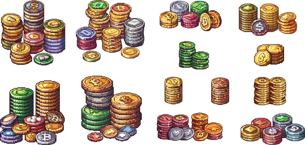 Gold Coin Pixel Art Vector Images (over 430)