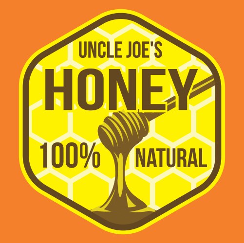 Color set templates for honey packaging design Vector Image