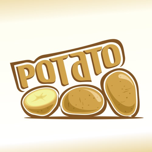 Logo icon design potato farm Royalty Free Vector Image