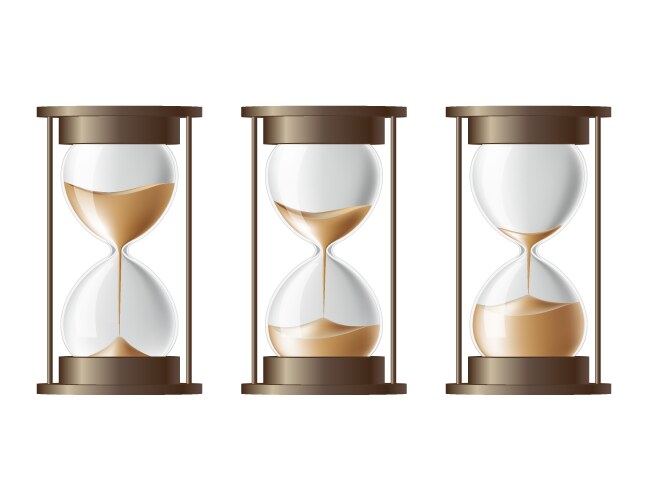 Sand hourglass Royalty Free Vector Image - VectorStock