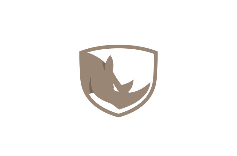 Rhino shield icon design Royalty Free Vector Image