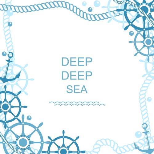 Nautical stripes anchors and wheels seamless Vector Image