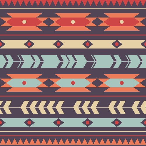 Seamless colorful decorative ethnic pattern Vector Image
