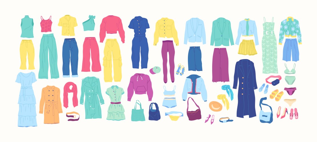 Cartoon clothe female red dress Royalty Free Vector Image