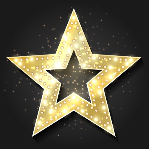 Hollywood walk fame star name template Royalty Free Vector