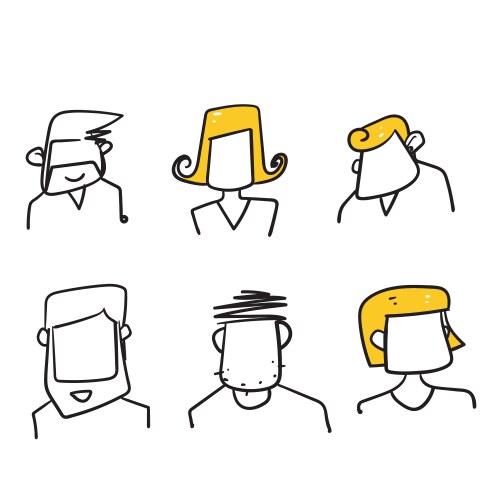 Doodle avatar Royalty Free Vector Image - VectorStock